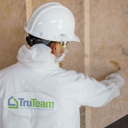 A peek at the wool! with Sheep's Wool Blown-In Insulation by Havelock Wool