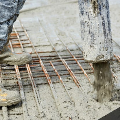 PoonLi House dining and staircase with Concrete Flooring by Lanefab ...