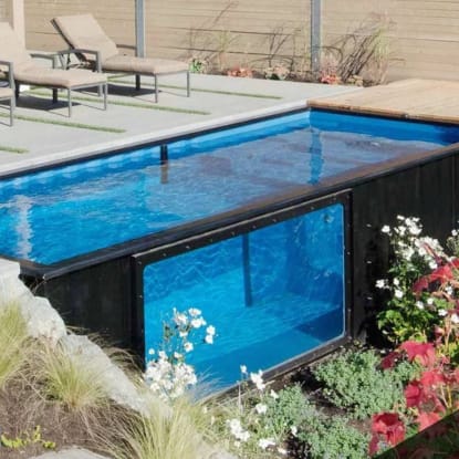 Shipping Container Pool With Window with Shipping Container Pool by ...