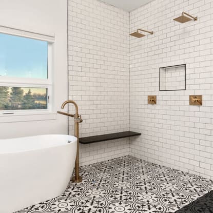 Shower with Low-Flow Showerhead by PlaidFox