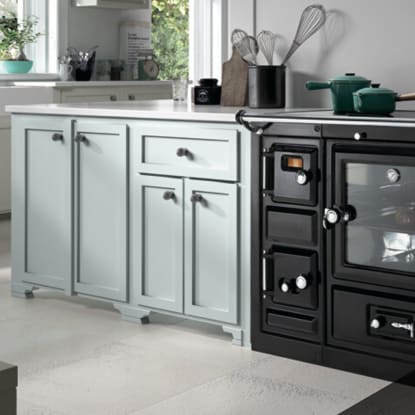 Open concept kitchen with wood stove with Accent Outdoor Lighting by ...