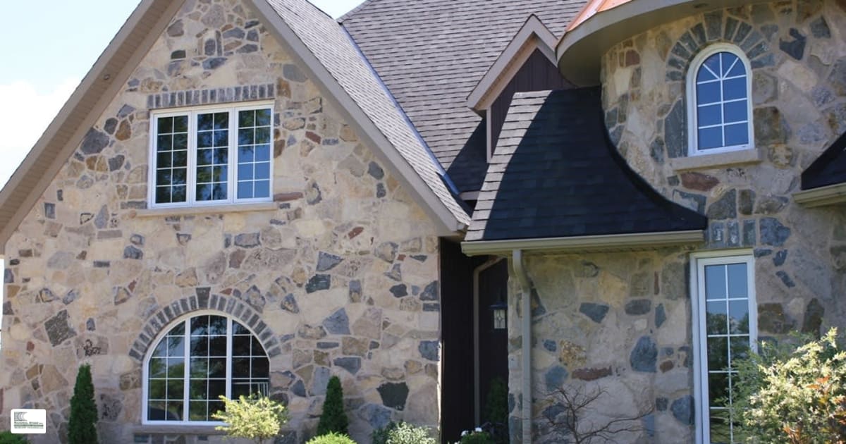 Stone house with feature metal roof with Standing Seam Metal Roof by ...