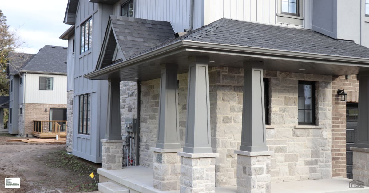 Stone Siding - Side view with Stone Siding by Masonal Stone Inc