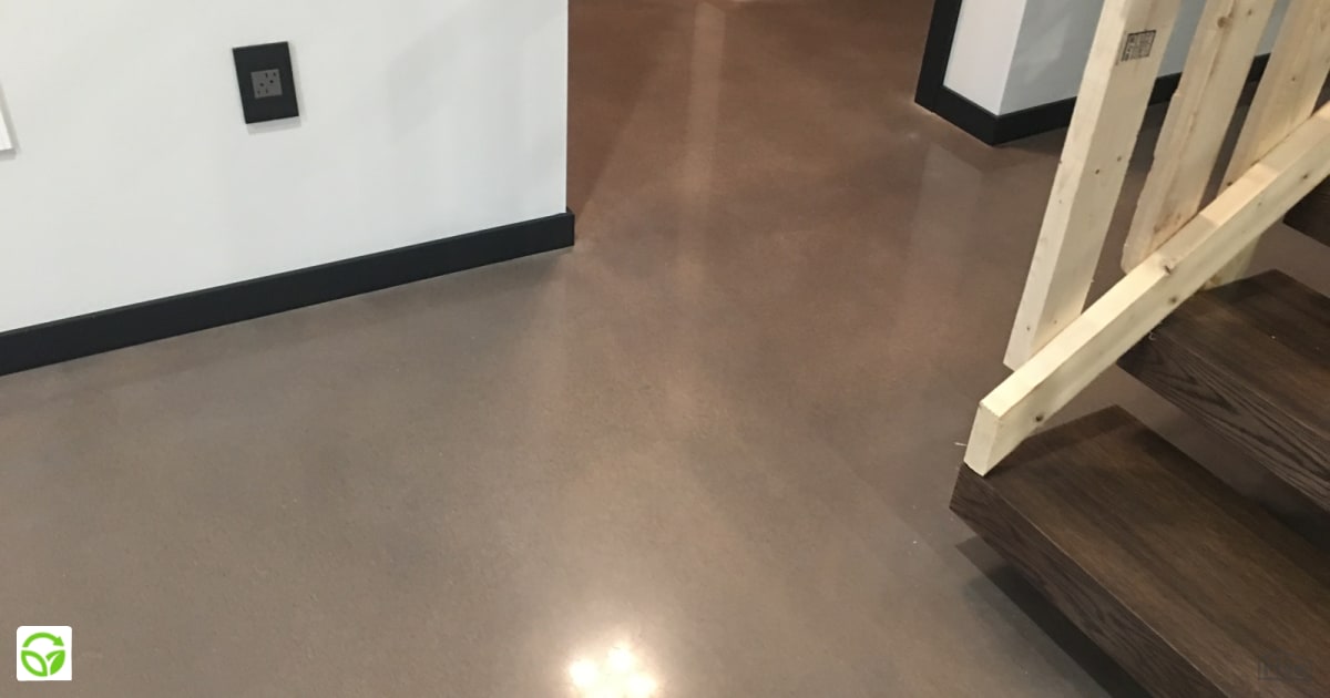 800 Grit cream polish with grey dye with Concrete Flooring by DeltaCrete