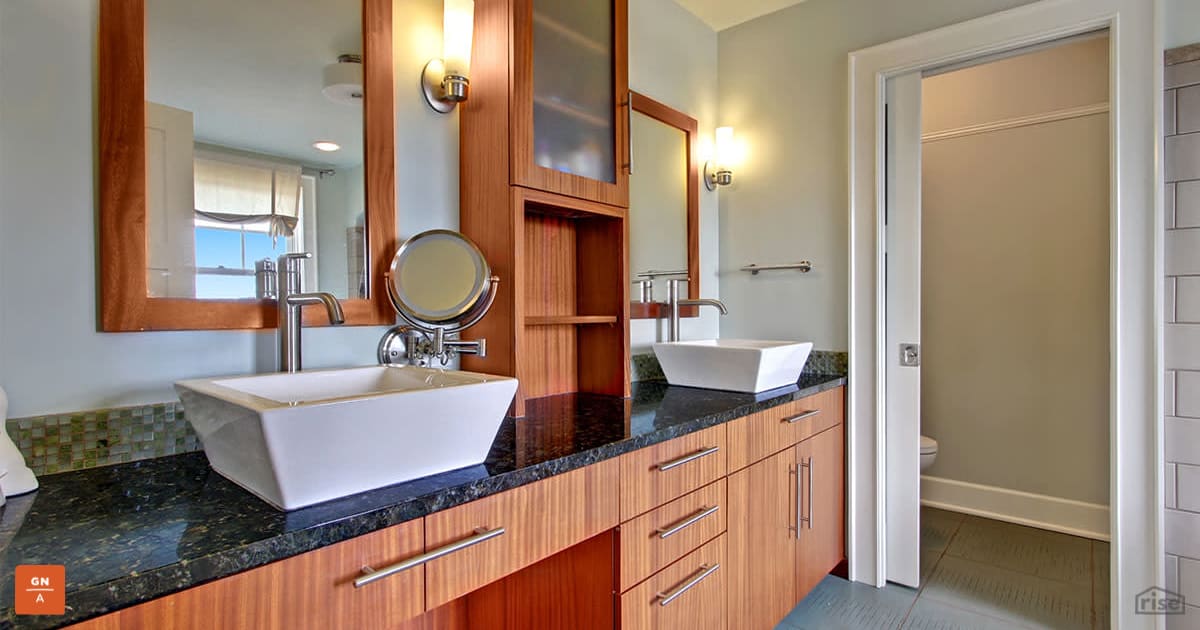 Wood grain bathroom cabinets with Wood Veneer Cabinet by Gant Nychay ...
