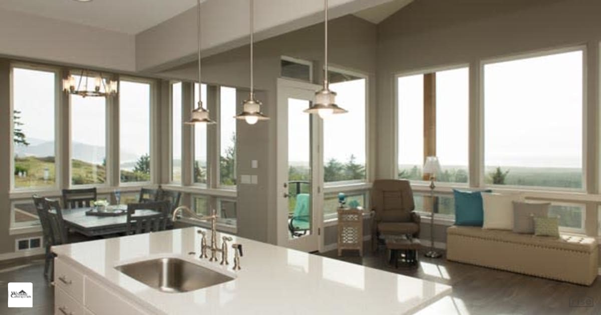 Kitchen Island with Fixed Window by Winsome Construction