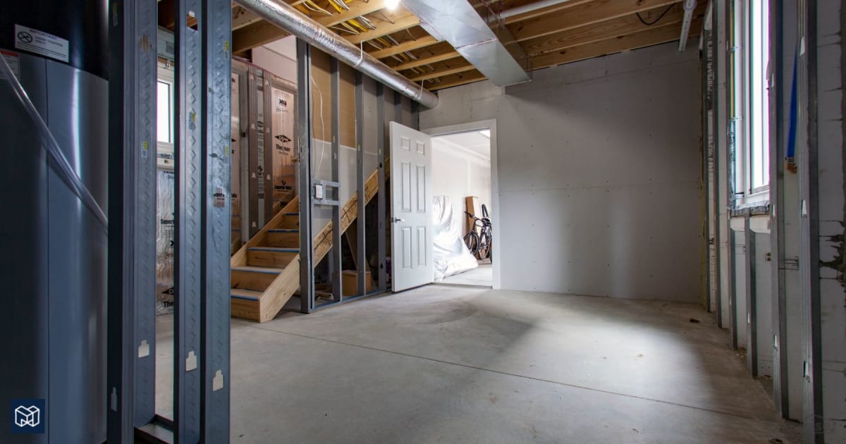 Black Street Development Basement With Garage Access with Acoustical ...