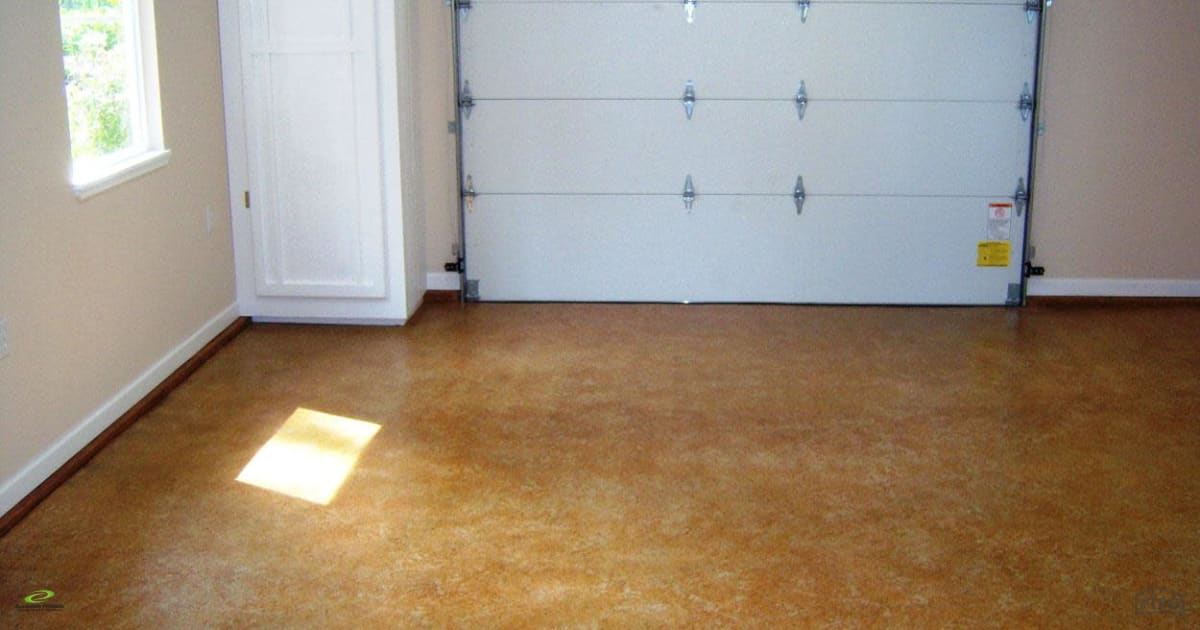 Single car garage with SoyCrete concrete stain with Concrete Stain by ...