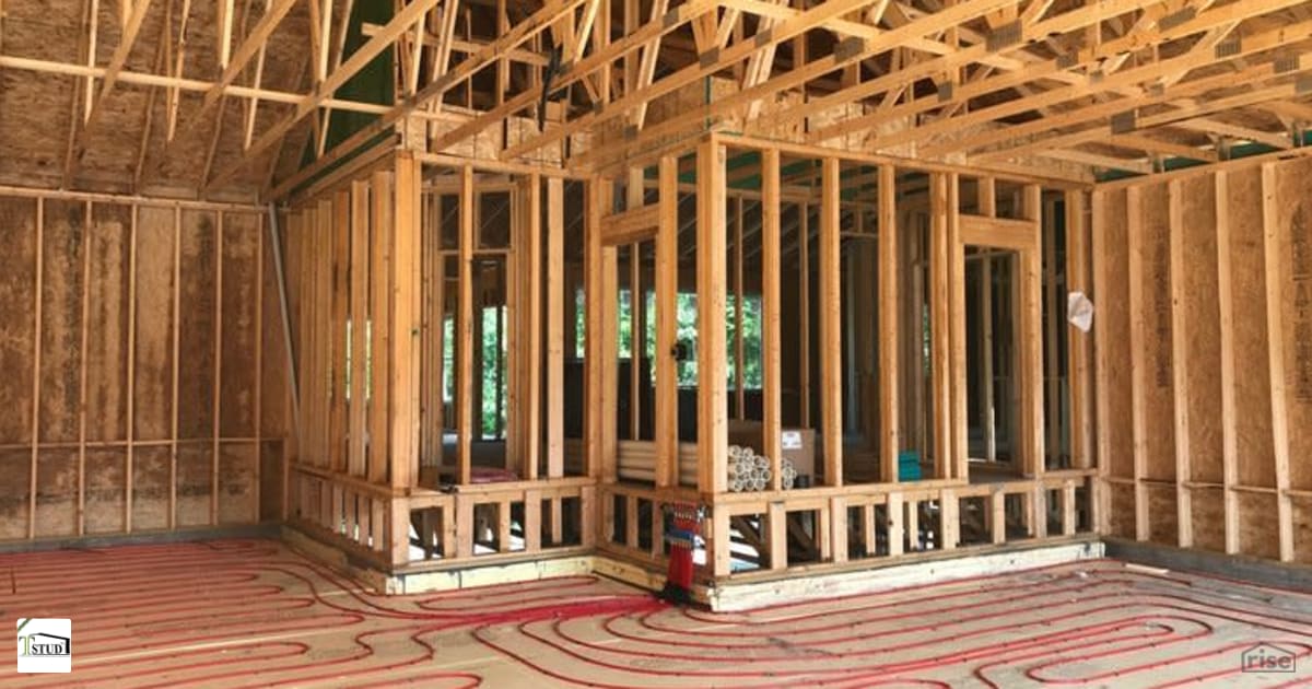 Tstud R19 Insulated Studs with radiant in-floor heating with Hydronic ...