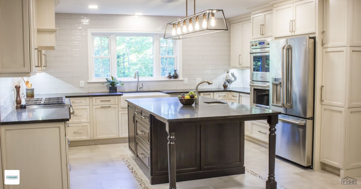 Kitchen Fashions - Elegant Wine Room and Expansive Kitchen with Low ...