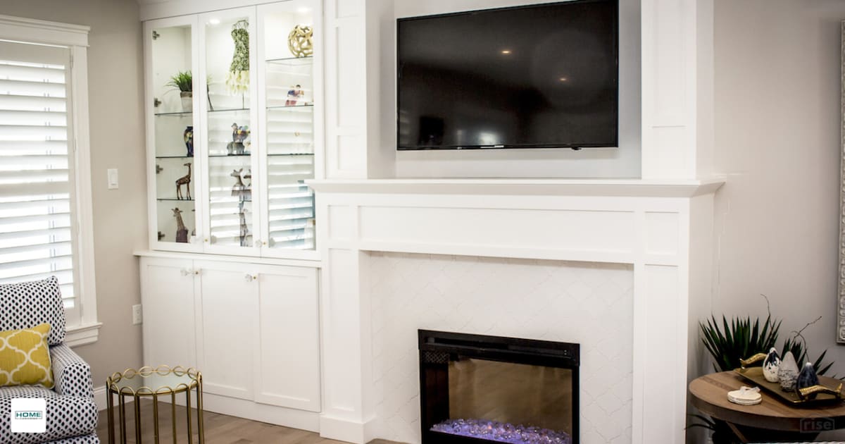 Home Fashions - Fireplace with Arabesque Tiles with Gas Fireplace by ...