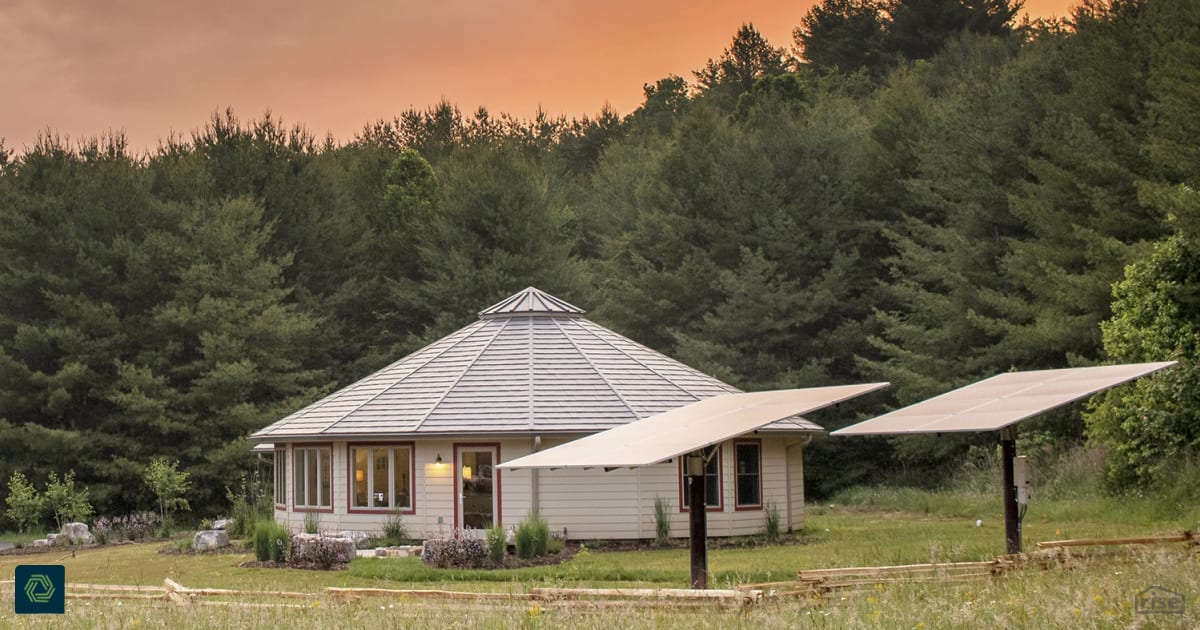 Roundhouse model with solar panels with Accent Outdoor Lighting by ...