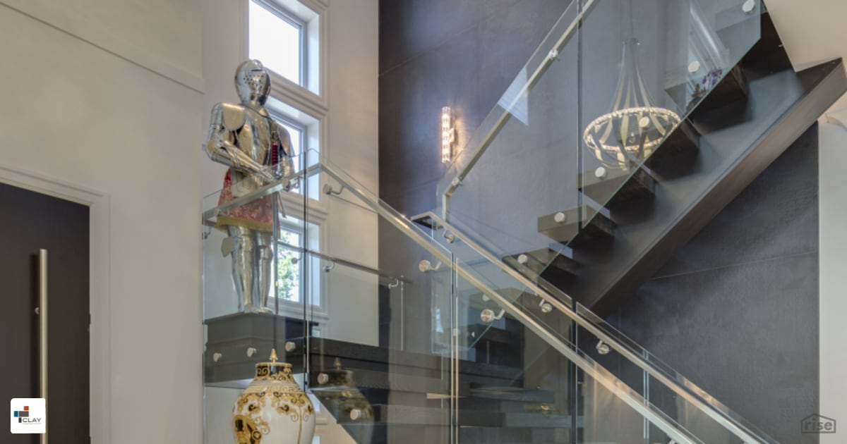 Executive Elegance - Staircase with Integrated LED by Clay Construction