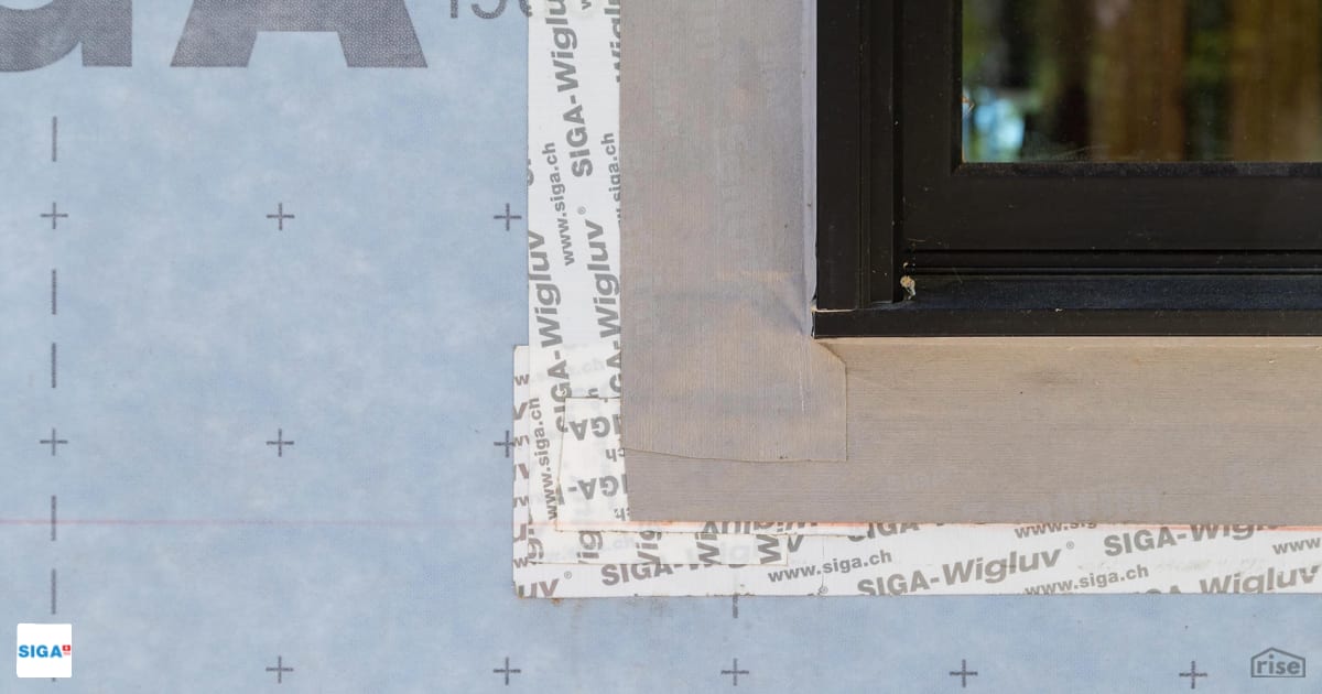SIGA Wigluv sealed window frame with Exterior Air Sealing Tape by SIGA ...