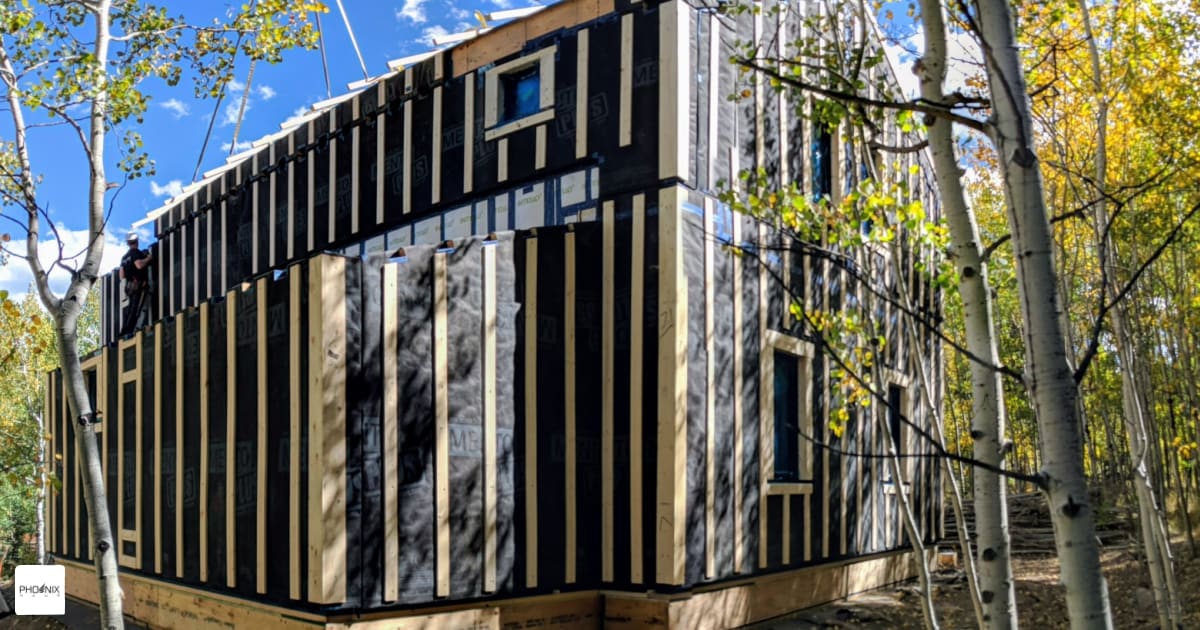 H15 panelized prefab passive house rear with Prefabricated Panelized ...