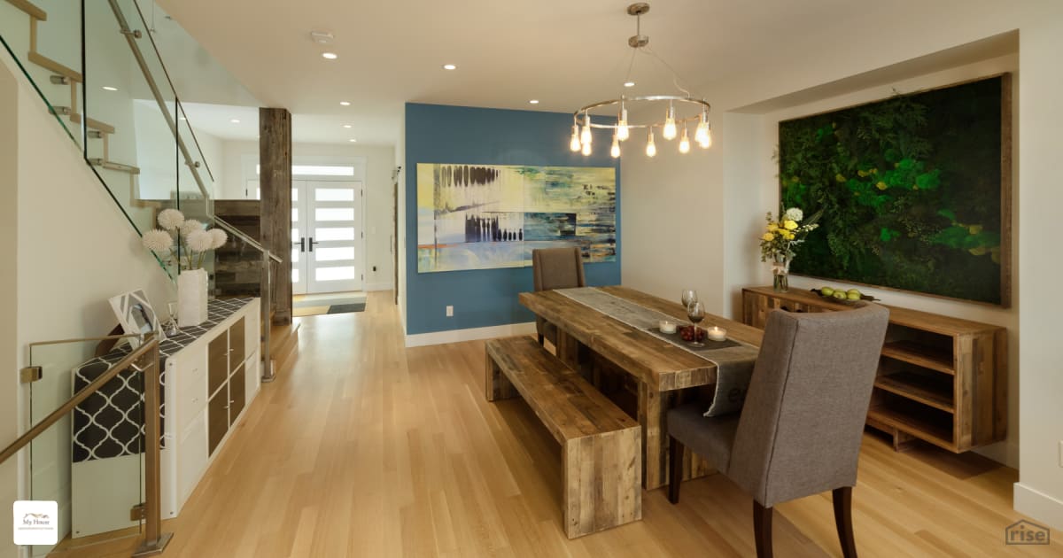 Dining Room with Integrated LED by My House Design/Build Team Ltd.
