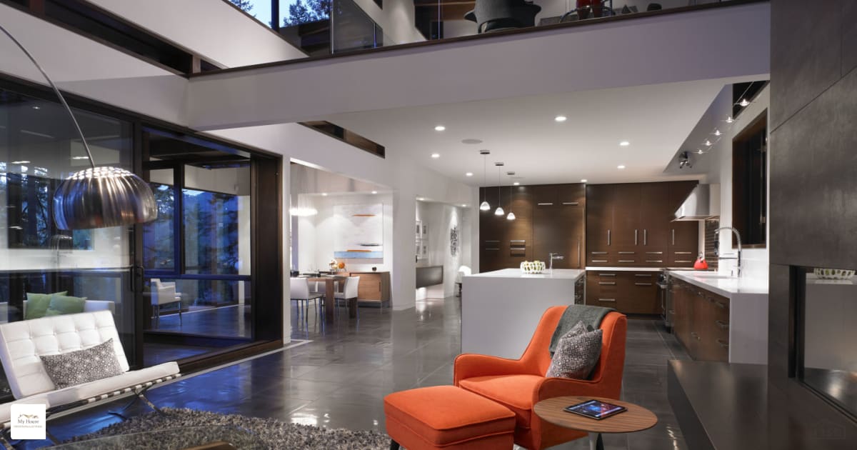 Open Concept with Integrated LED by My House Design/Build Team Ltd.