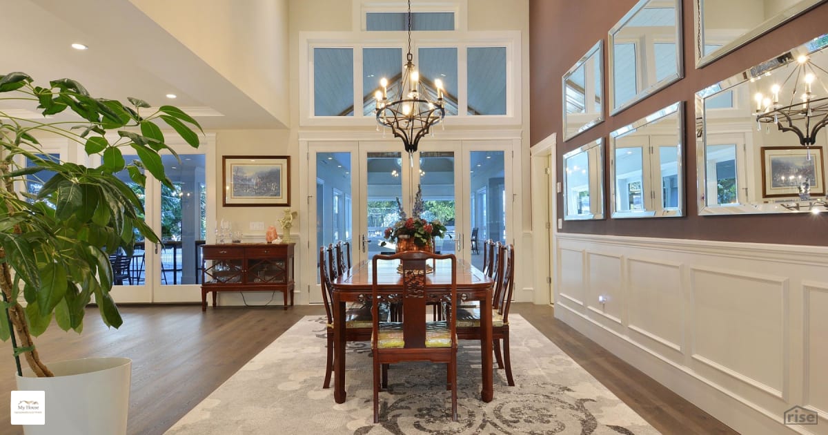 Dining Room with Integrated LED by My House Design/Build Team Ltd.