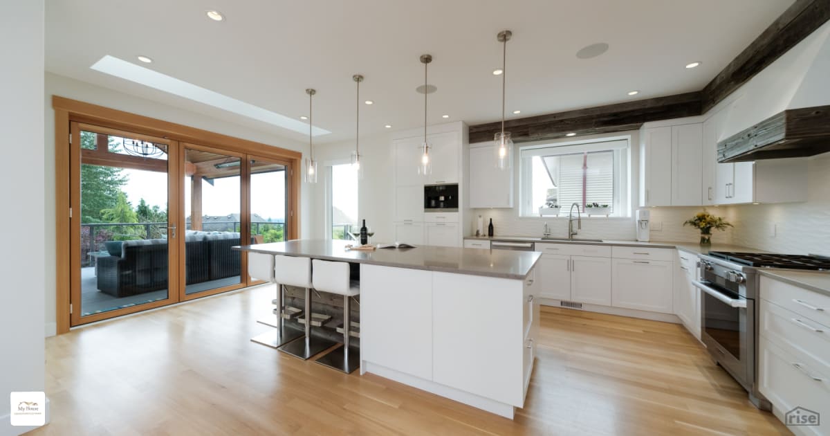 Kitchen with Integrated LED by My House Design/Build Team Ltd.