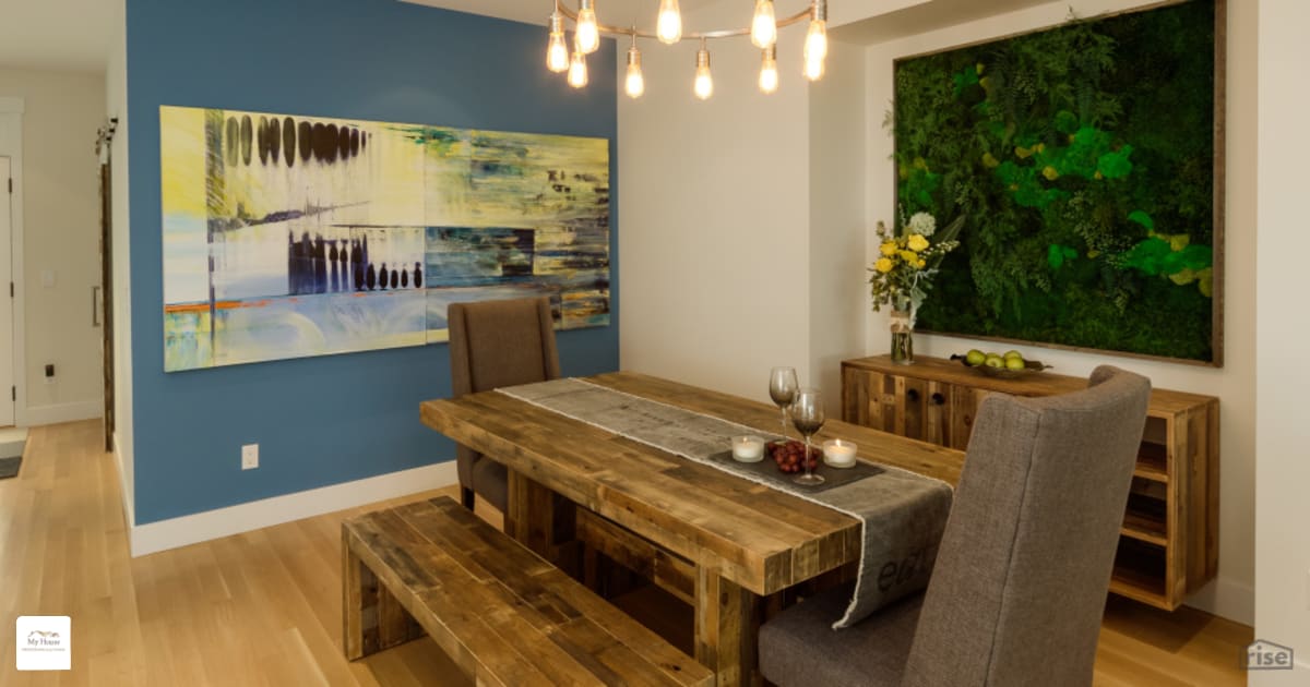 Dining Room with Integrated LED by My House Design/Build Team Ltd.
