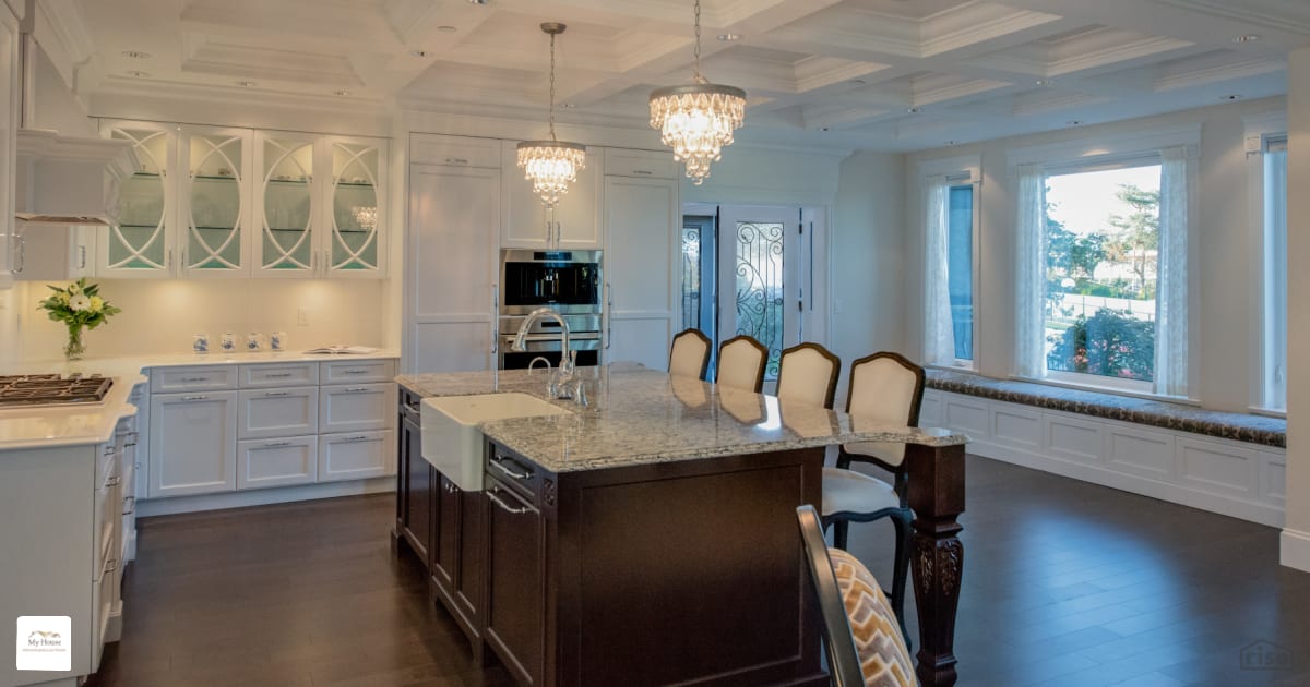 Kitchen with Integrated LED by My House Design/Build Team Ltd.