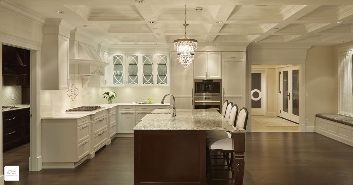 Kitchen with Integrated LED by My House Design/Build Team Ltd.