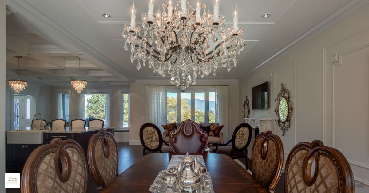 Dining Room with Integrated LED by My House Design/Build Team Ltd.
