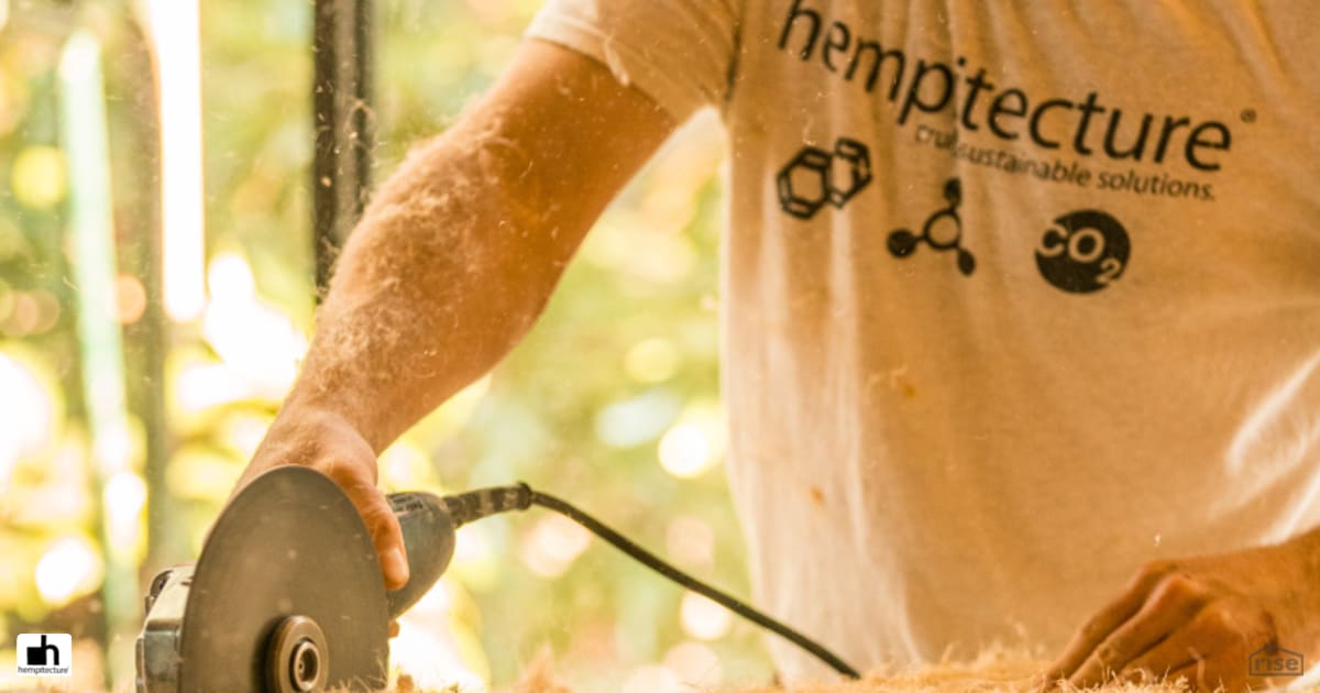 Cutting HempWool with Hemp Batt Insulation by Hempitecture