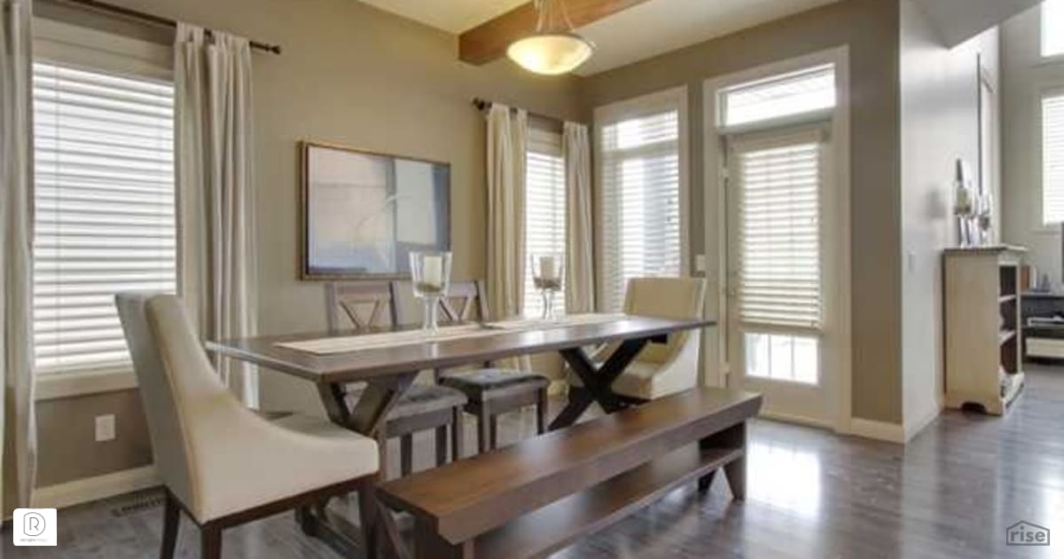 Silverado Bank Dining Room with LED Lighting by Reimagine Designs