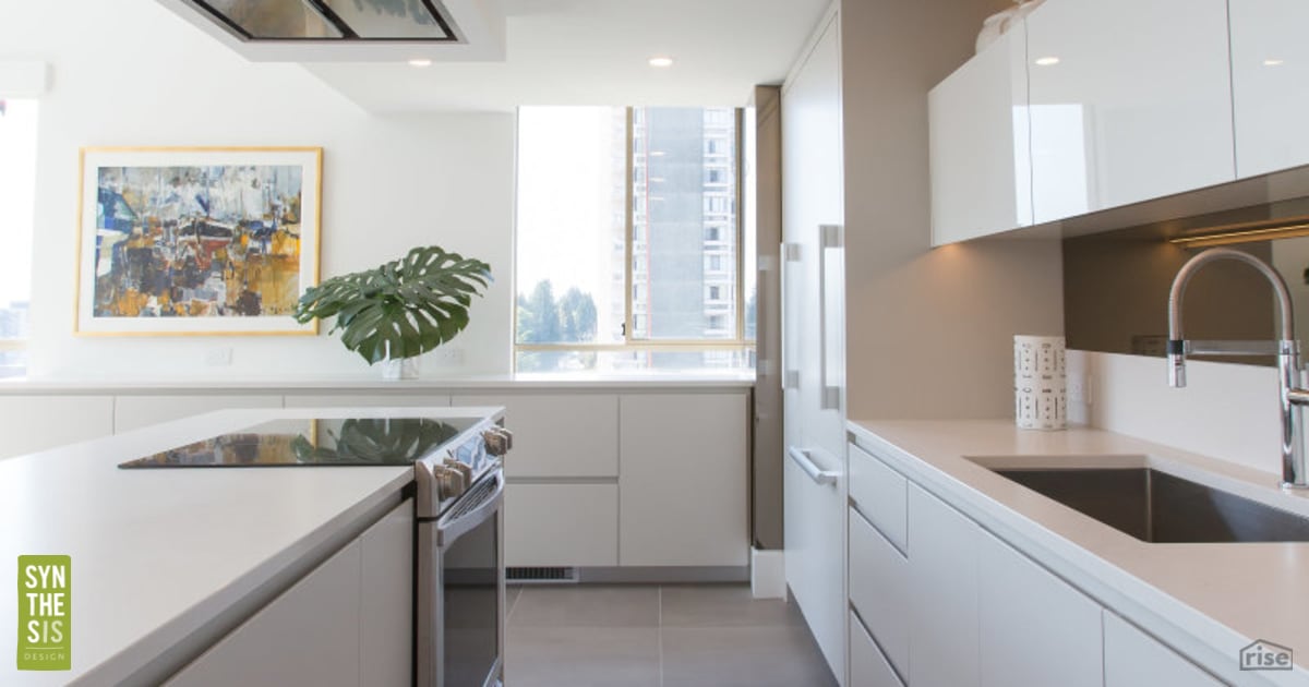 Penthouse Kitchen with Integrated LED by Synthesis Design