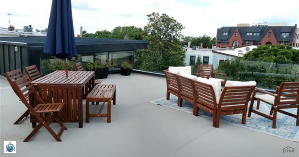 Rooftop deck with vinyl decking membrane with Vinyl Decking by Global Dec-k-ing Systems