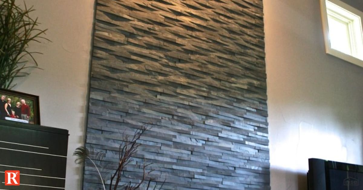 Floor to ceiling fireplace feature wall with Gas Fireplace by Revolve ...