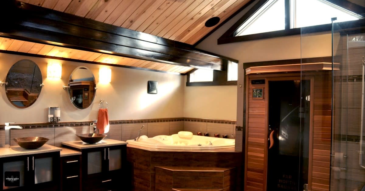 Over The Top Custom Bathroom with Integrated LED by Amazing Space Interiors