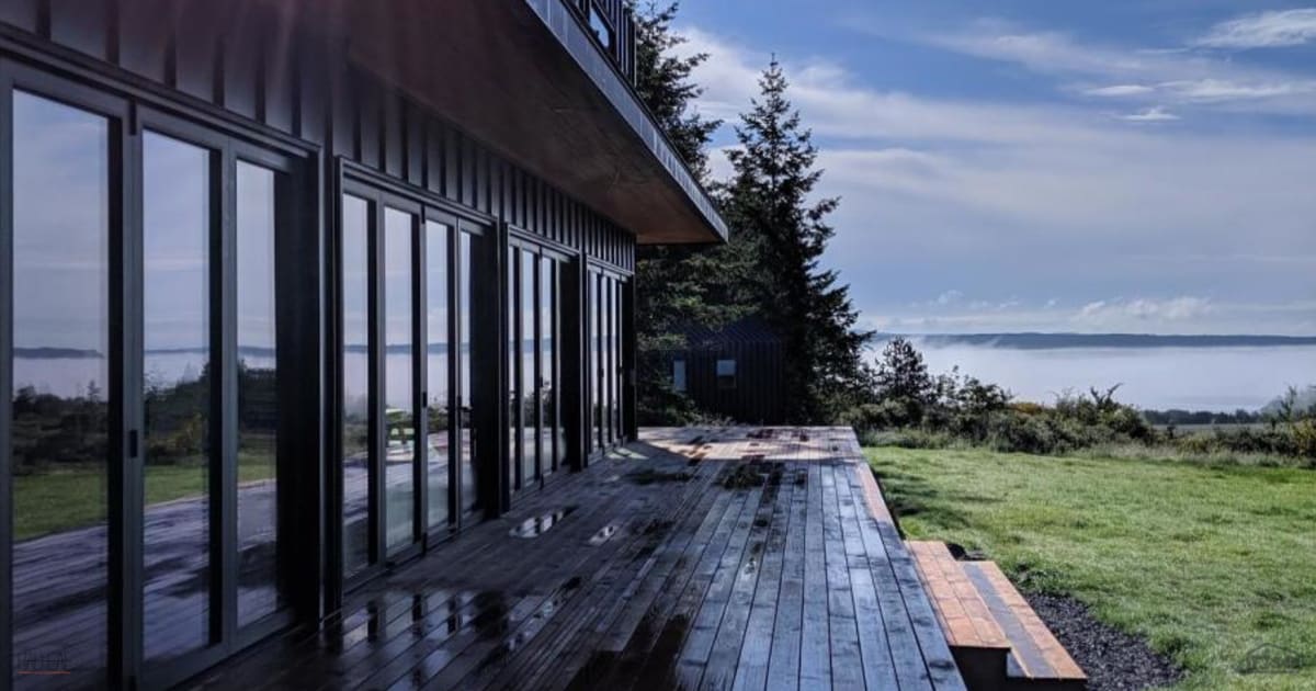 Main Cabin - View with Tilt-and-Turn Patio Door by RAD LAB