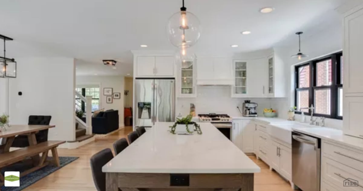 Kitchen Island with Low-Flow Kitchen Faucet by Constructive Builders