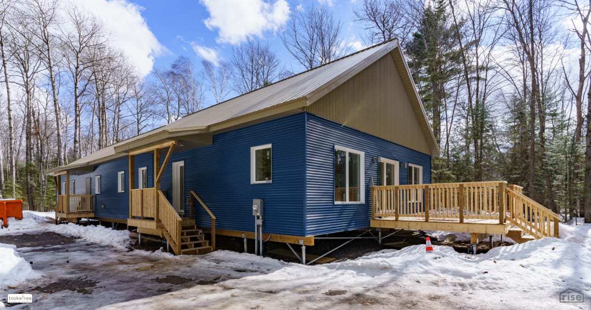 Exterior Side-view with Triple Pane Window by Tooketree Passive Homes