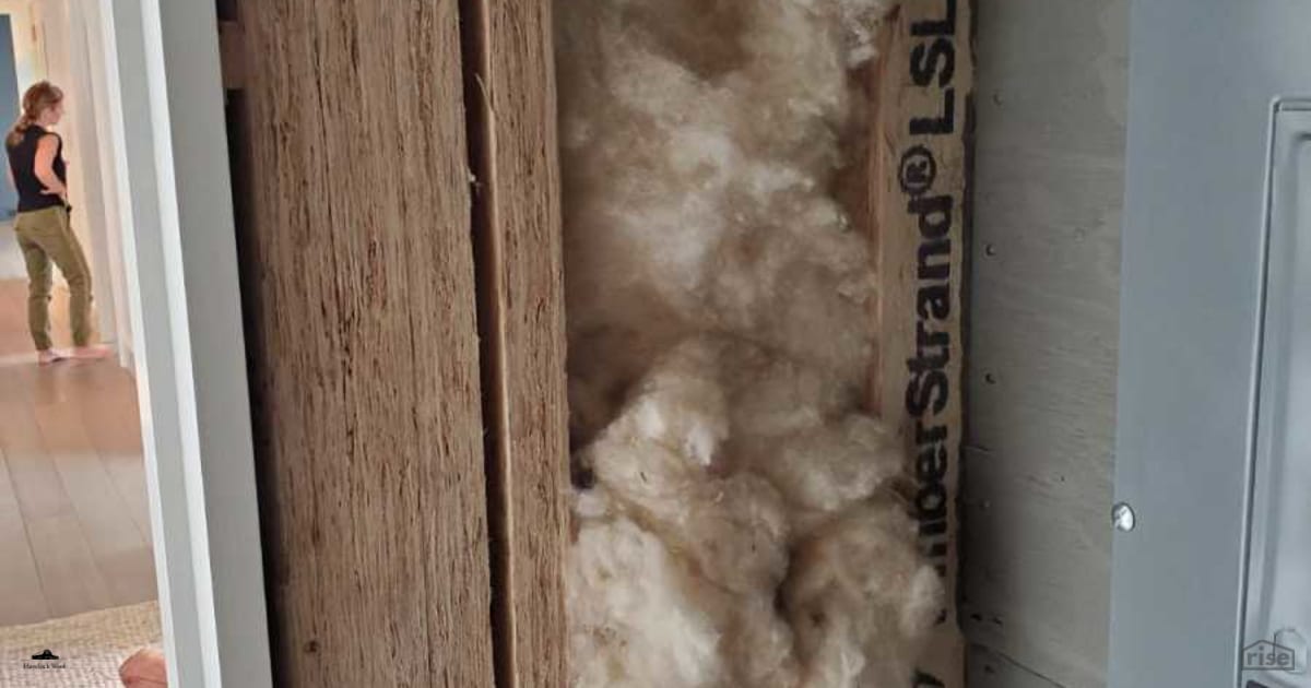 A peek at the wool! with Sheep's Wool Blown-In Insulation by Havelock Wool