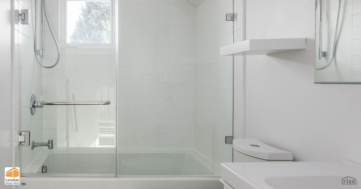 E22nd Bathroom with Dual Flush Toilet by Lanefab Design/Build