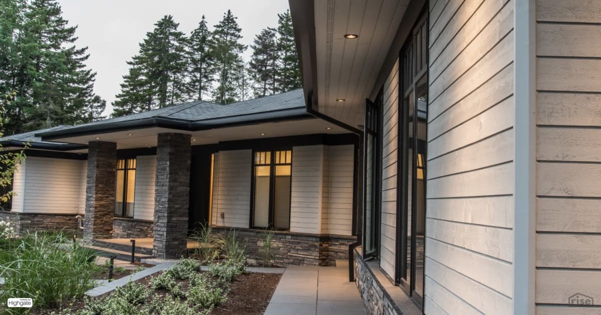 Heddas Way - Home Exterior with Stone Siding by Homes by Highgate