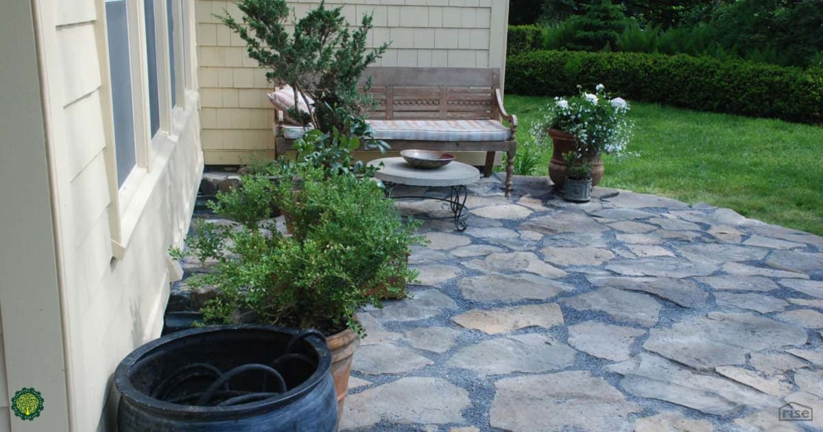 Patio Walkway with Patio Stone by Earthworks Landscape & Design