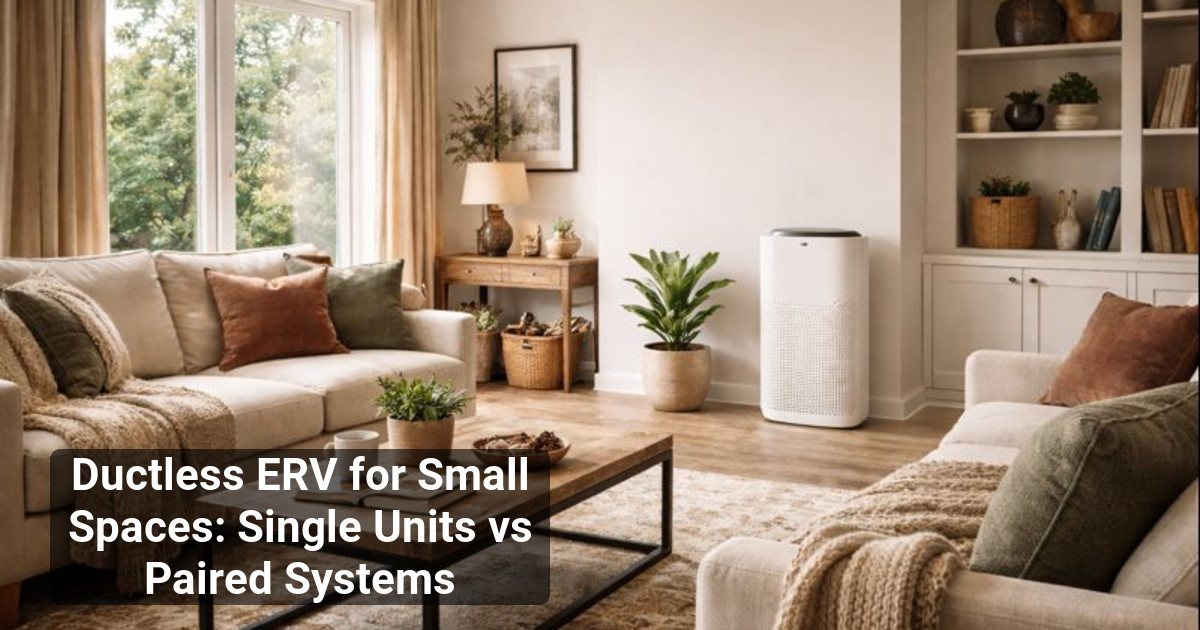 Ductless ERV for Small Spaces: Single Units vs Paired Systems