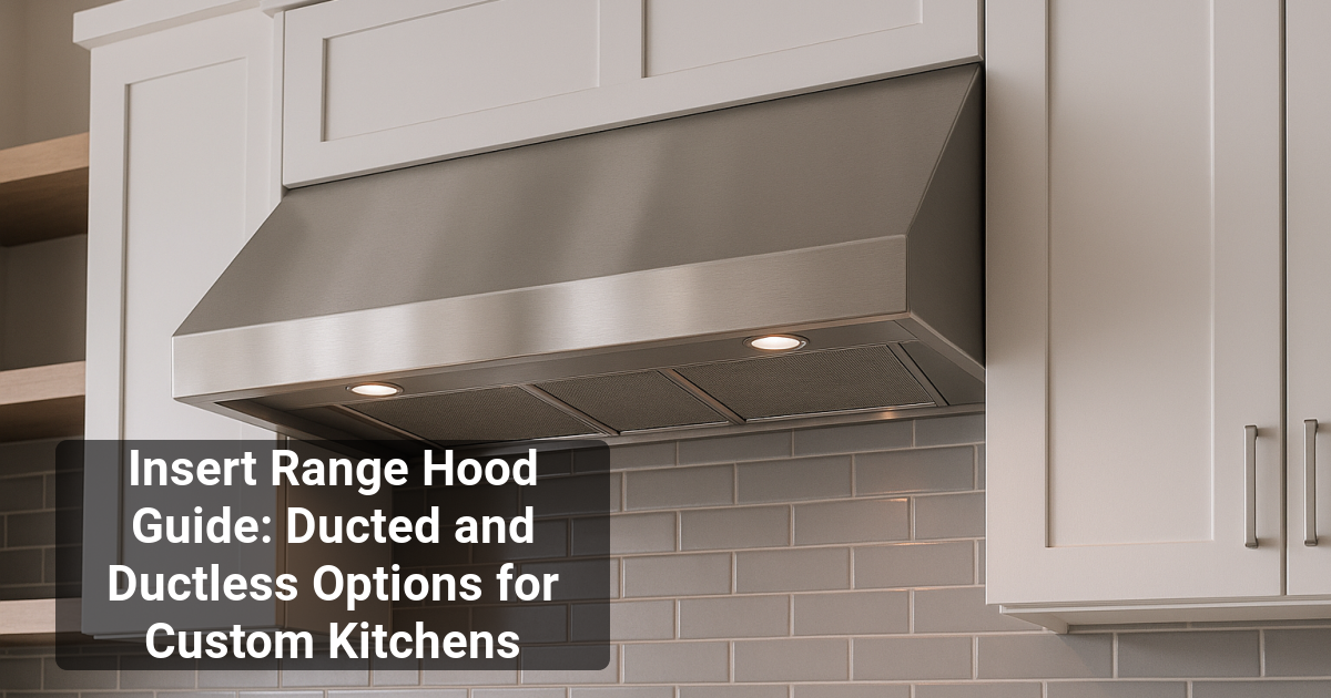 Insert Range Hood Guide: Ducted and Ductless Options for Custom Kitchens