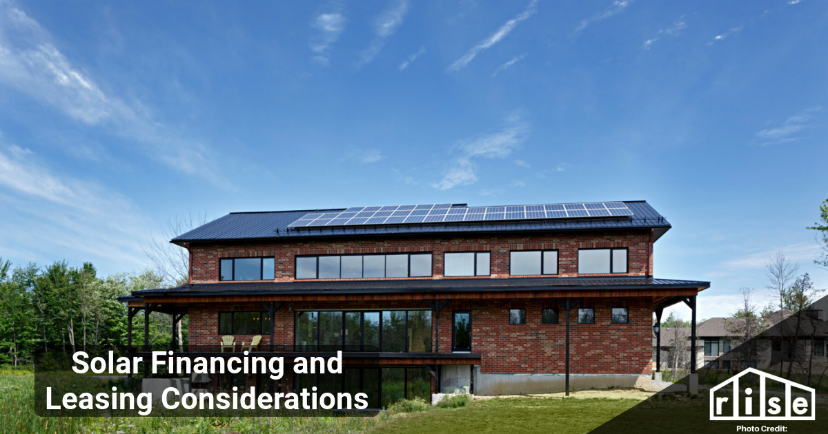 Solar Financing and Leasing Considerations