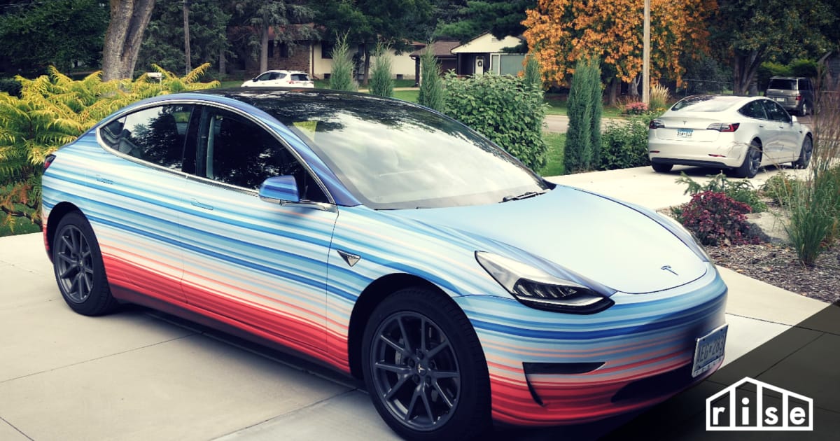 Tesla Model 3 - Earth Temperature Decal