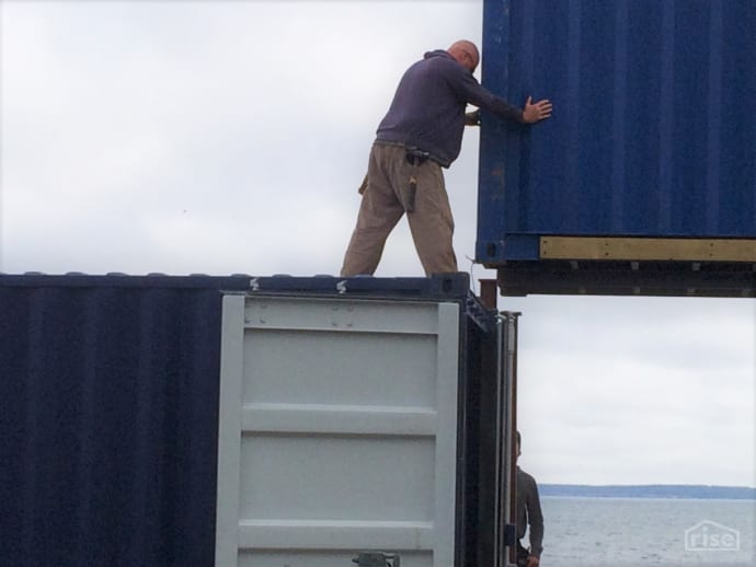 Playful Container Cottage by the Sea goes Off-grid