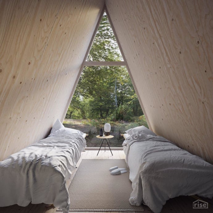 An A-Frame in the Woods Provides a Growing Family with Their First ...