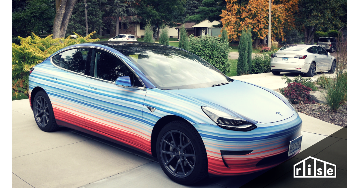 Tesla Model 3 - Earth Temperature Decal