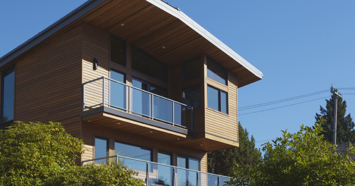 Rise | Exterior with Accent Outdoor Lighting by My House Design/Build ...