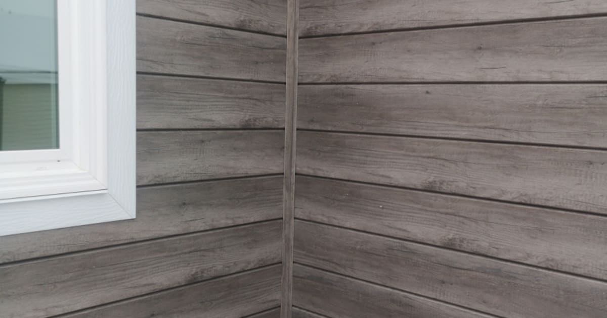 Rise | Wood grained composite siding corner with Composite or ...
