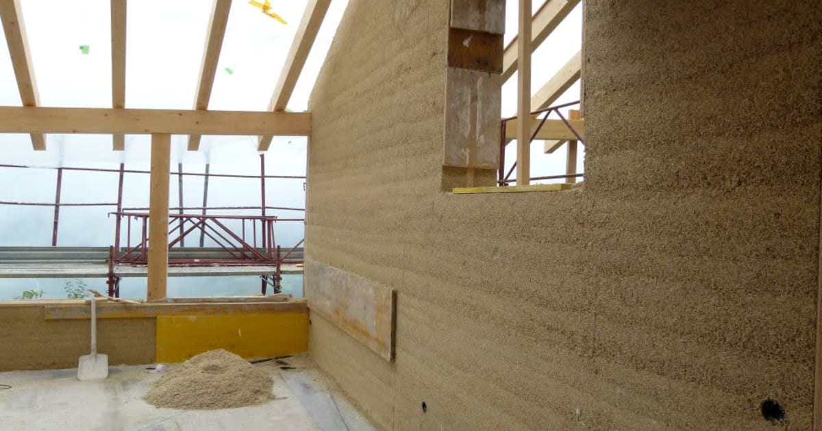 Rise | HempLime wall during construction with Hempcrete Walls by Hemp ...